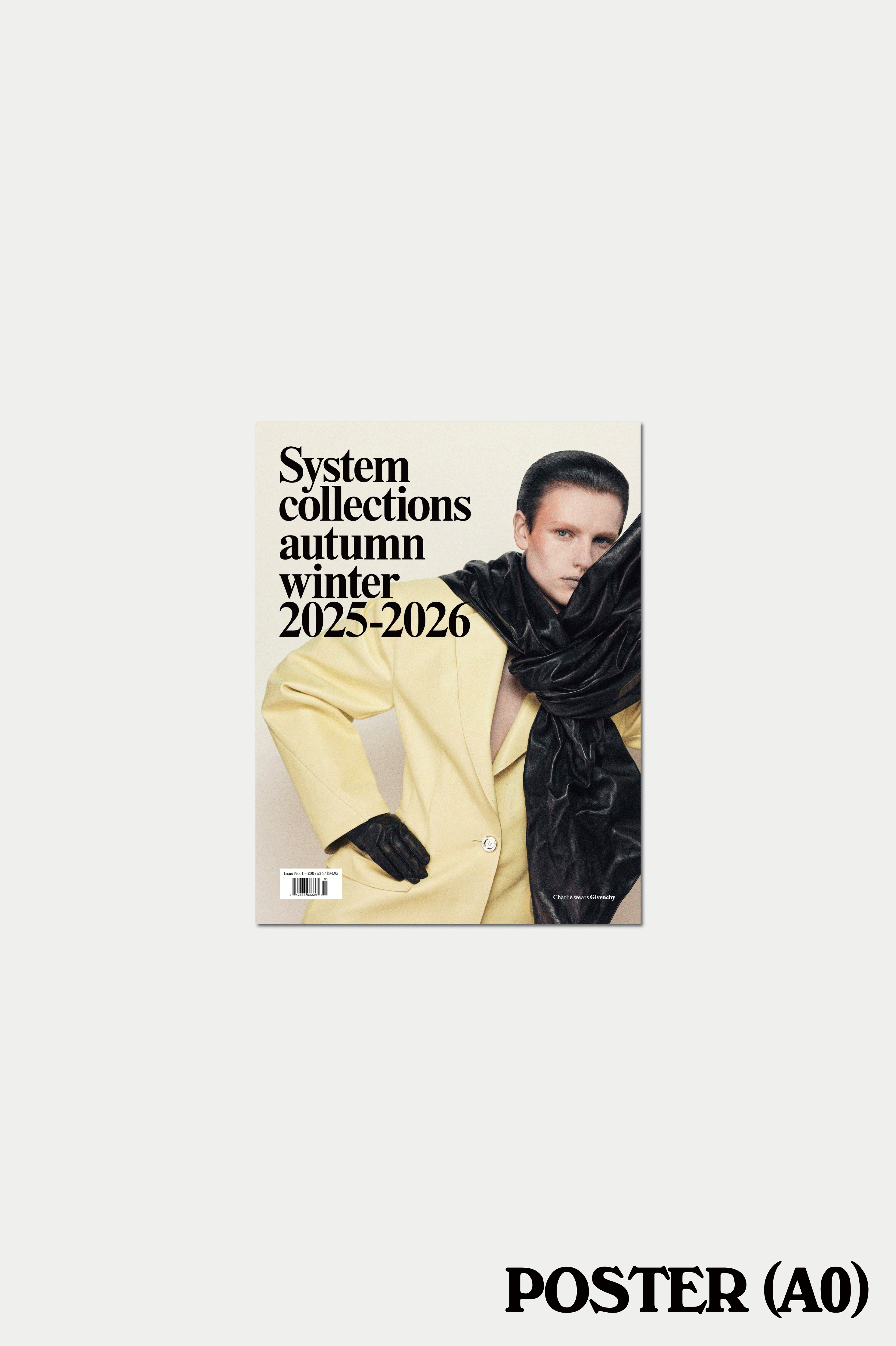 System Collections No. 1 Charlie wears Givenchy Poster (A0) – BOUTIQUE ...